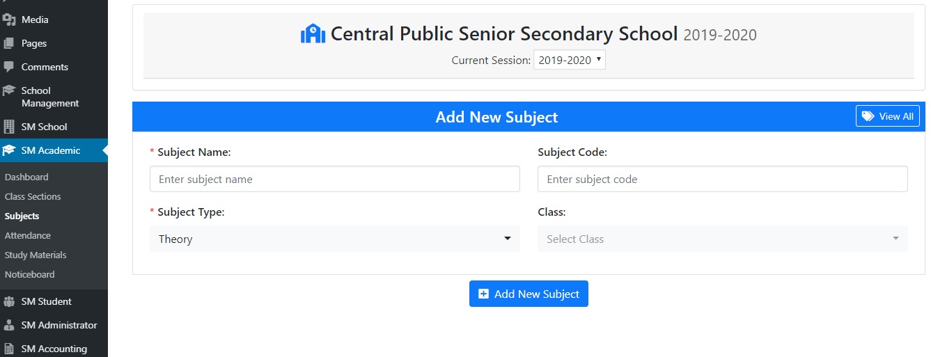 Add Subjects – EMS