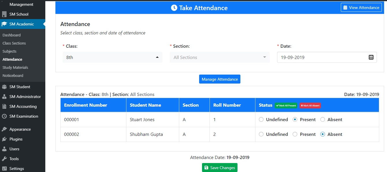 Student Attendance – EMS